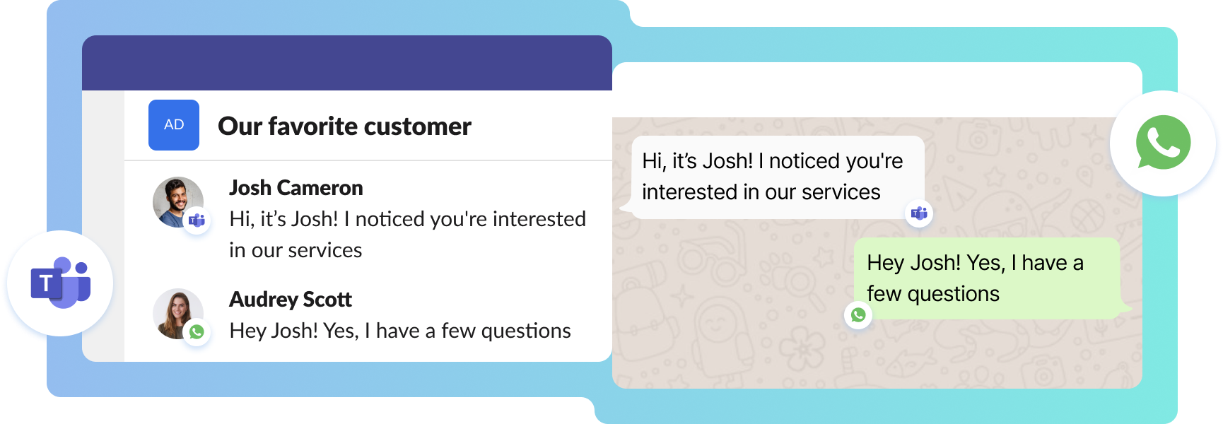 Connect Microsoft Teams to WhatsApp - StartADAM